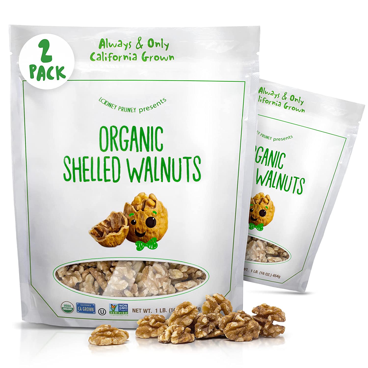 Wilbur Packing Company Looney Pruney Organic Walnuts 16 oz ...